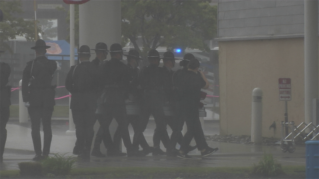 State Police Escort Trooper Jacques Rougeau Jr. to Bayfront Convention ...