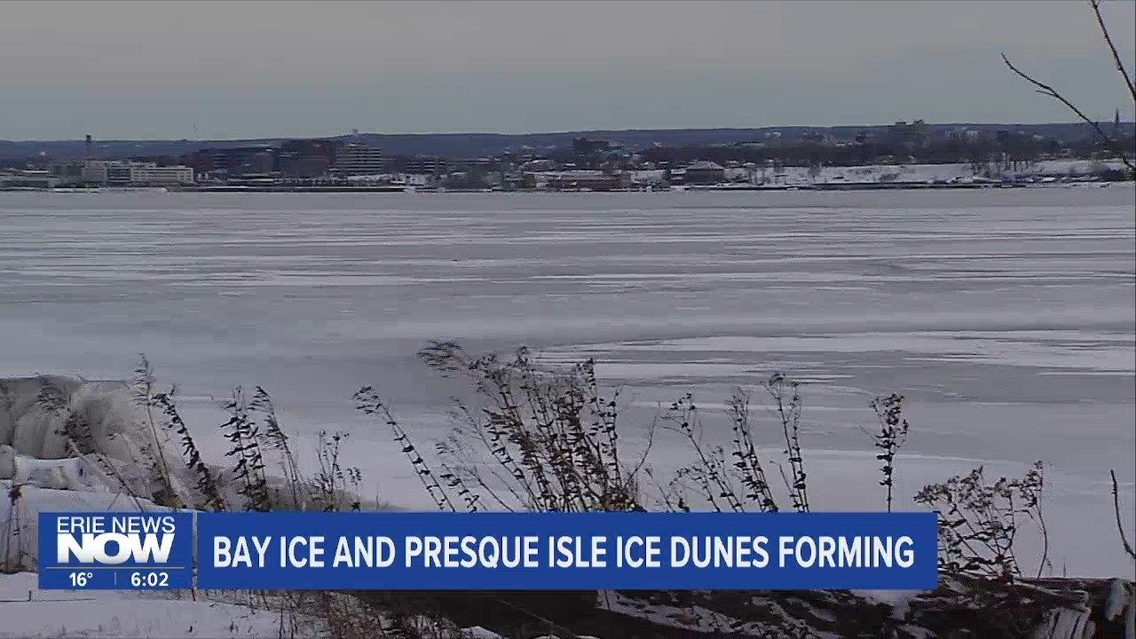 Bay Ice and Presque Isle State Park Ice Dunes Forming - Erie News Now ...