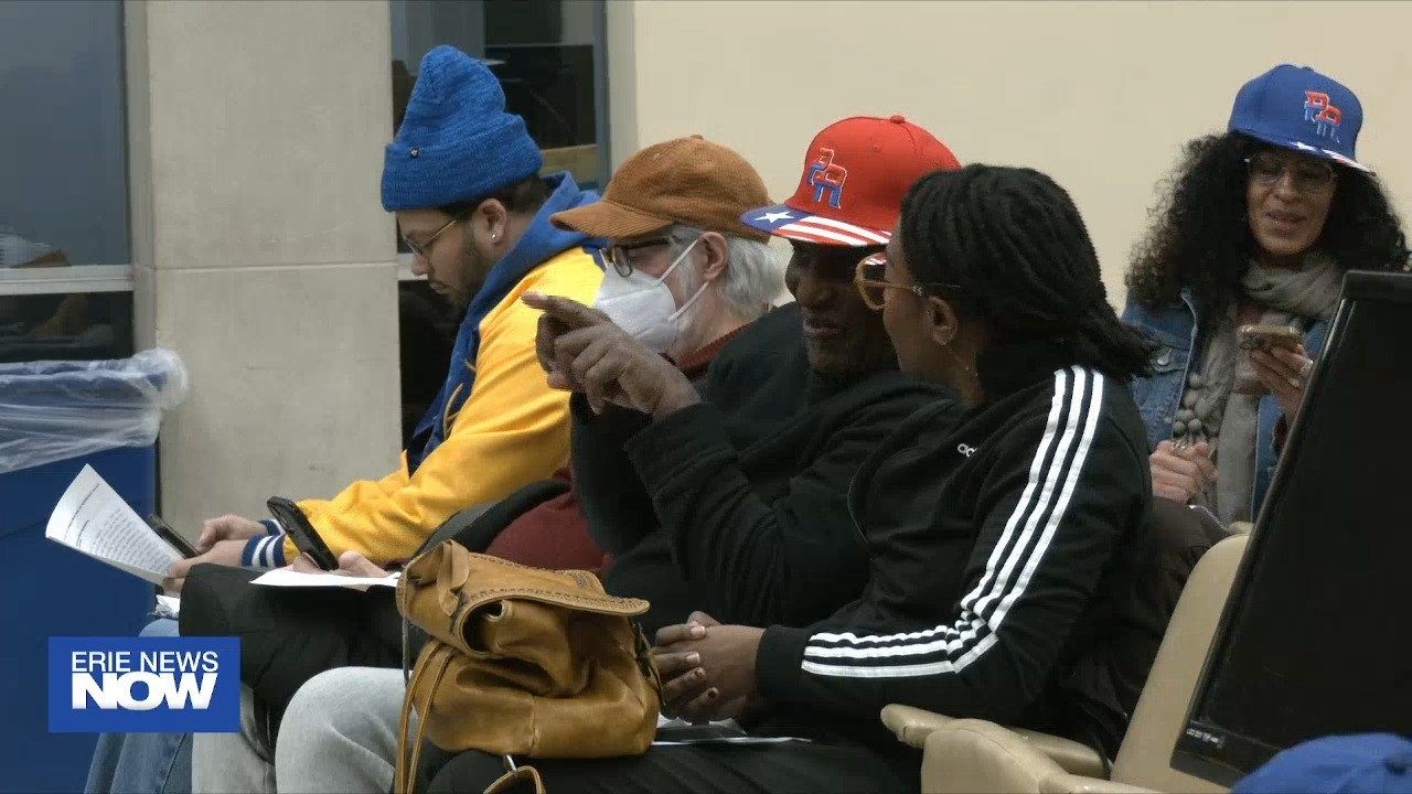 Red and Blue Hats at Erie City Council Meeting - Erie News Now | WICU ...
