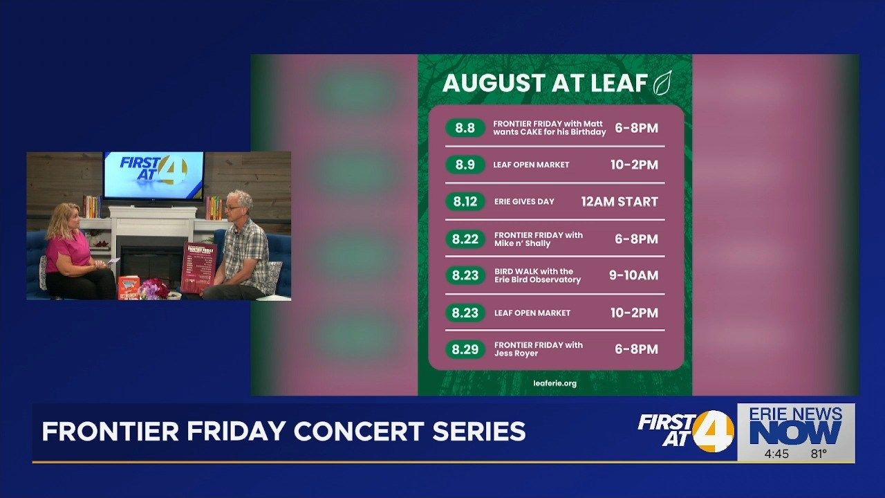 The Second Annual Frontier Friday Concert Series - Erie News Now | WICU ...